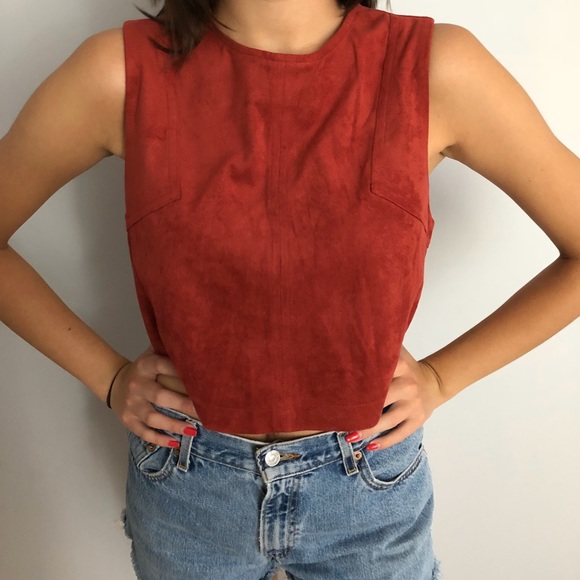 Forever 21 | Tops | Suede Zip Up Crop Top | Poshmark